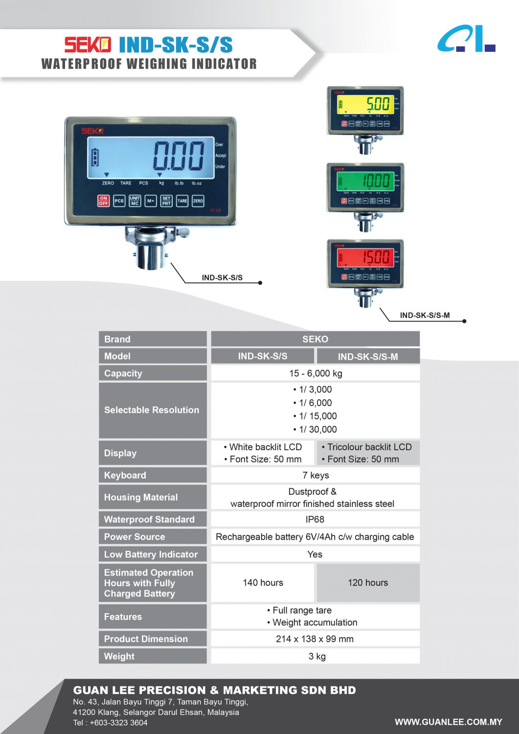 SEKO IND-SK-S/S Indicator Stainless Steel – GUAN LEE PRECISION ...