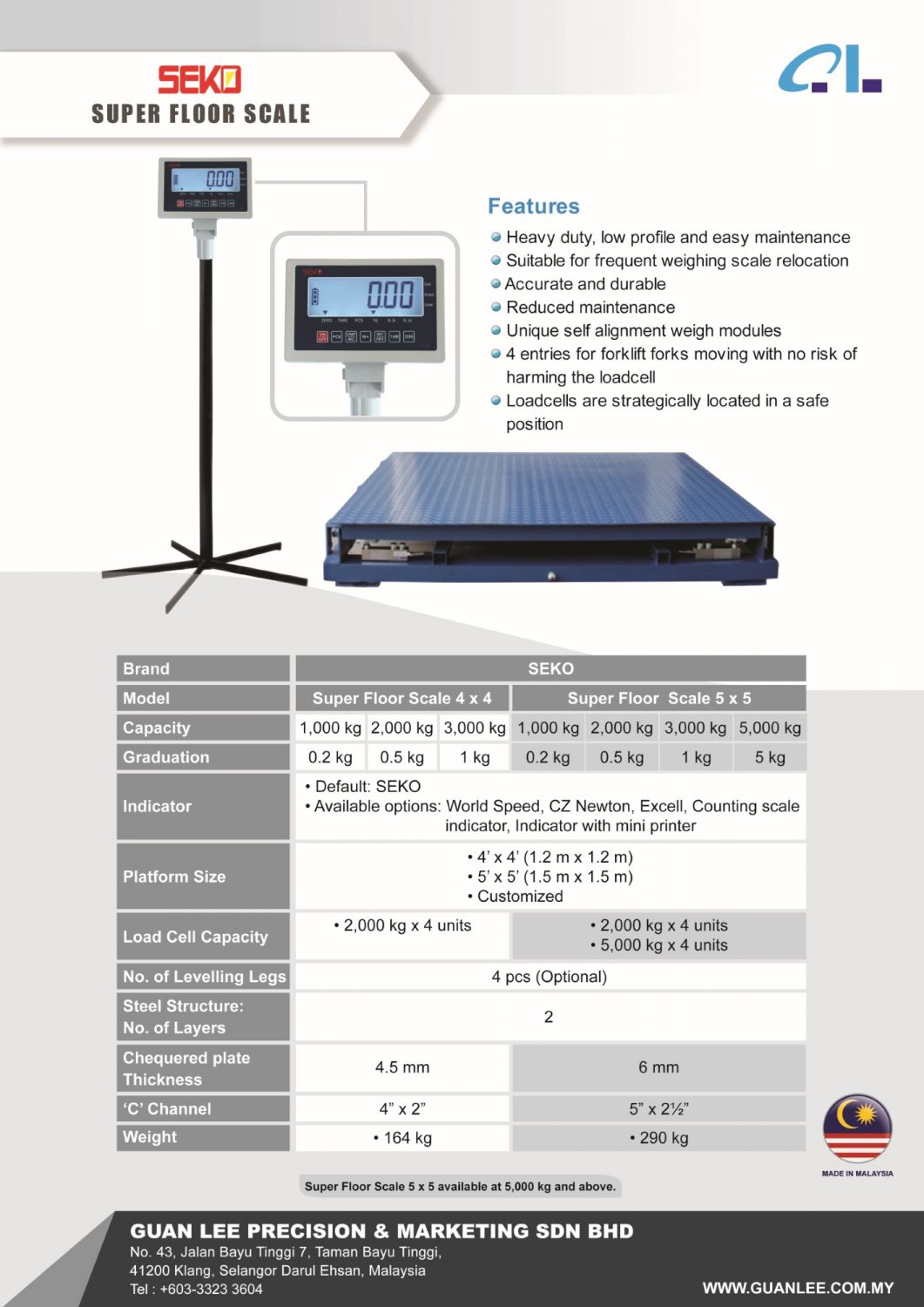 SEKO Super Floor Scale (Pattern Approved) – GUAN LEE PRECISION ...